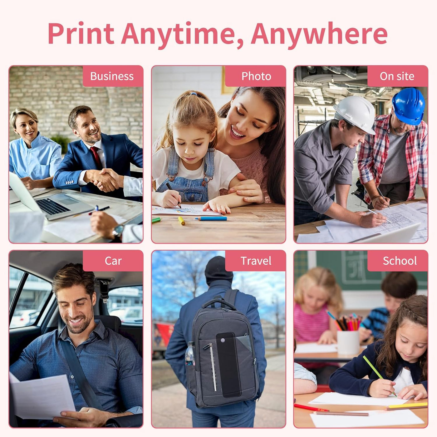 JADENS PD-A4 Pro 300DPI Wireless Thermal Portable Printer