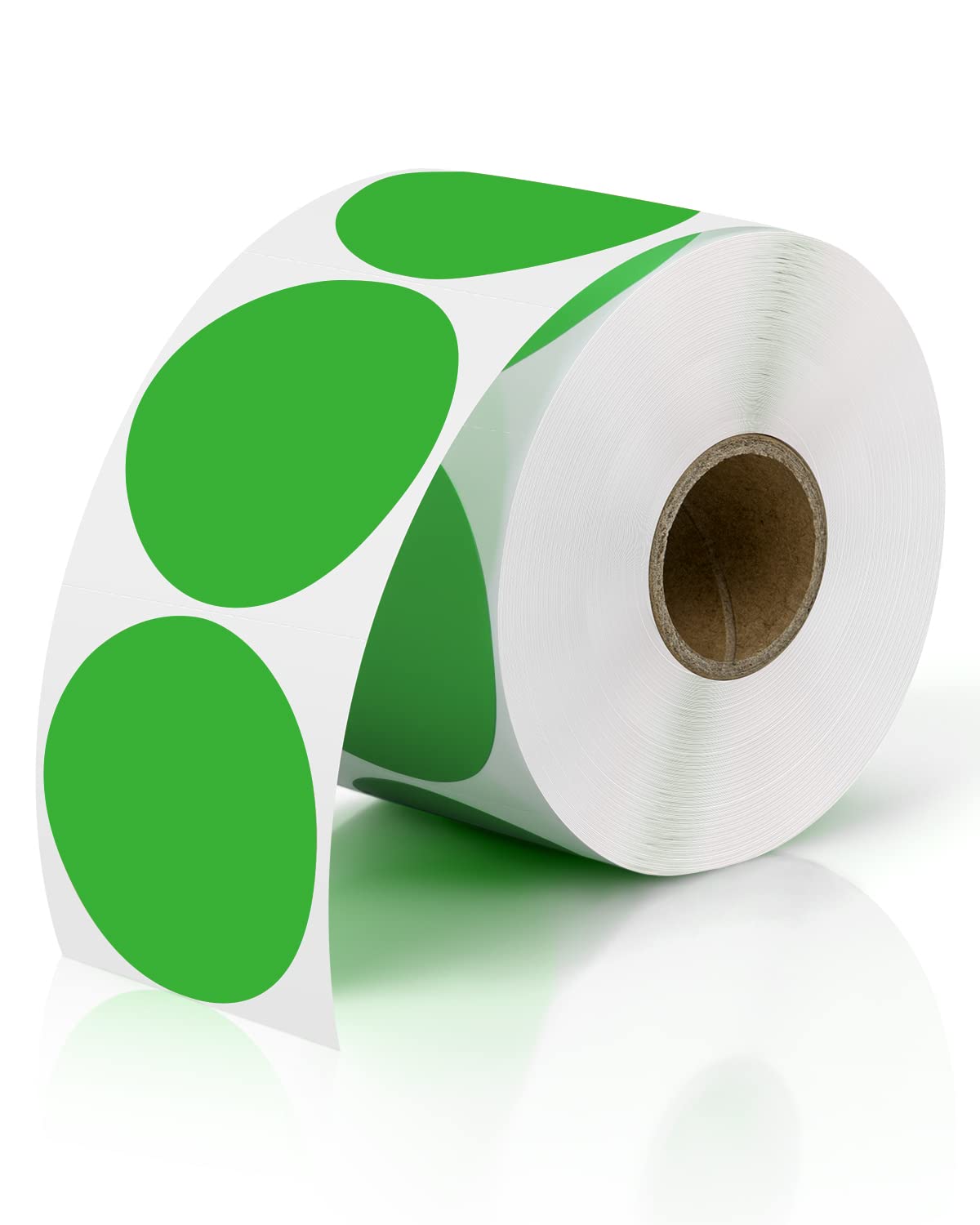 JADENS 2inch Self-Adhesive Label Circle Sticker Label Green Color