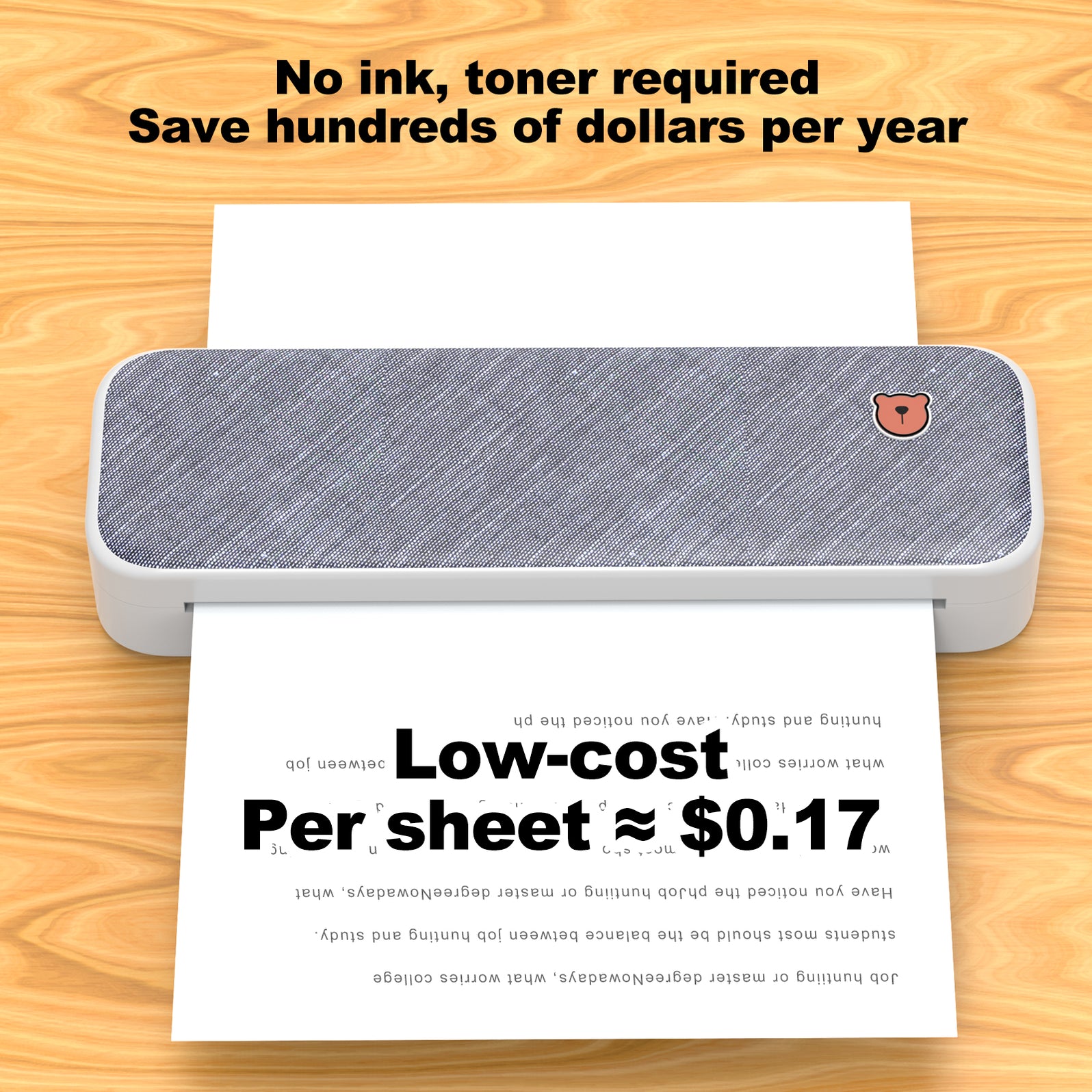 JADENS 4 Rolls A4 Long-lasting Thermal Paper for Portable Printer